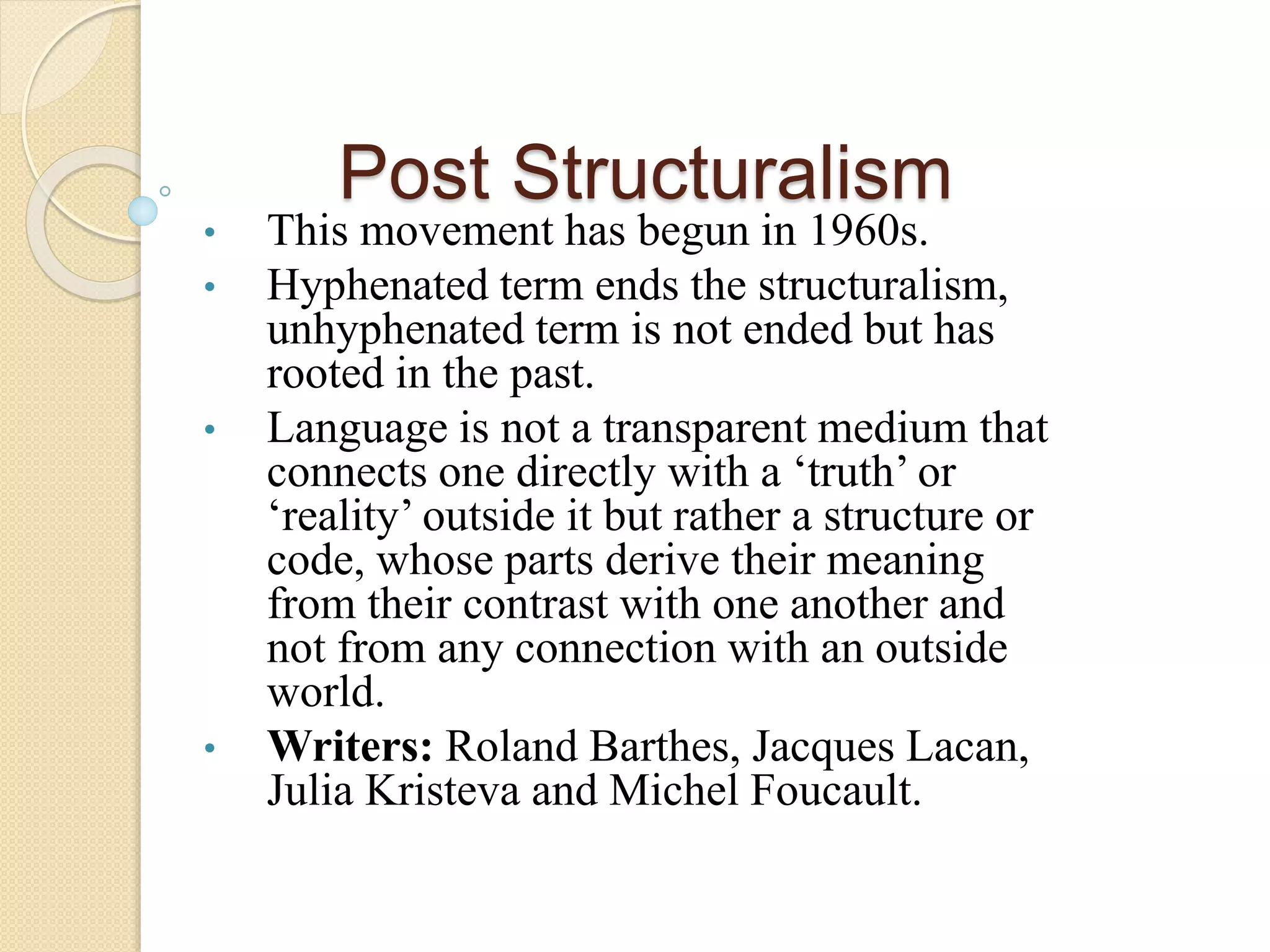 Post structuralism for slide | PPTX
