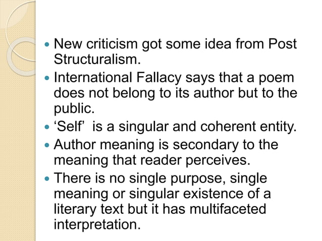 Post structuralism for slide | PPTX | Poetry | Books and Literature