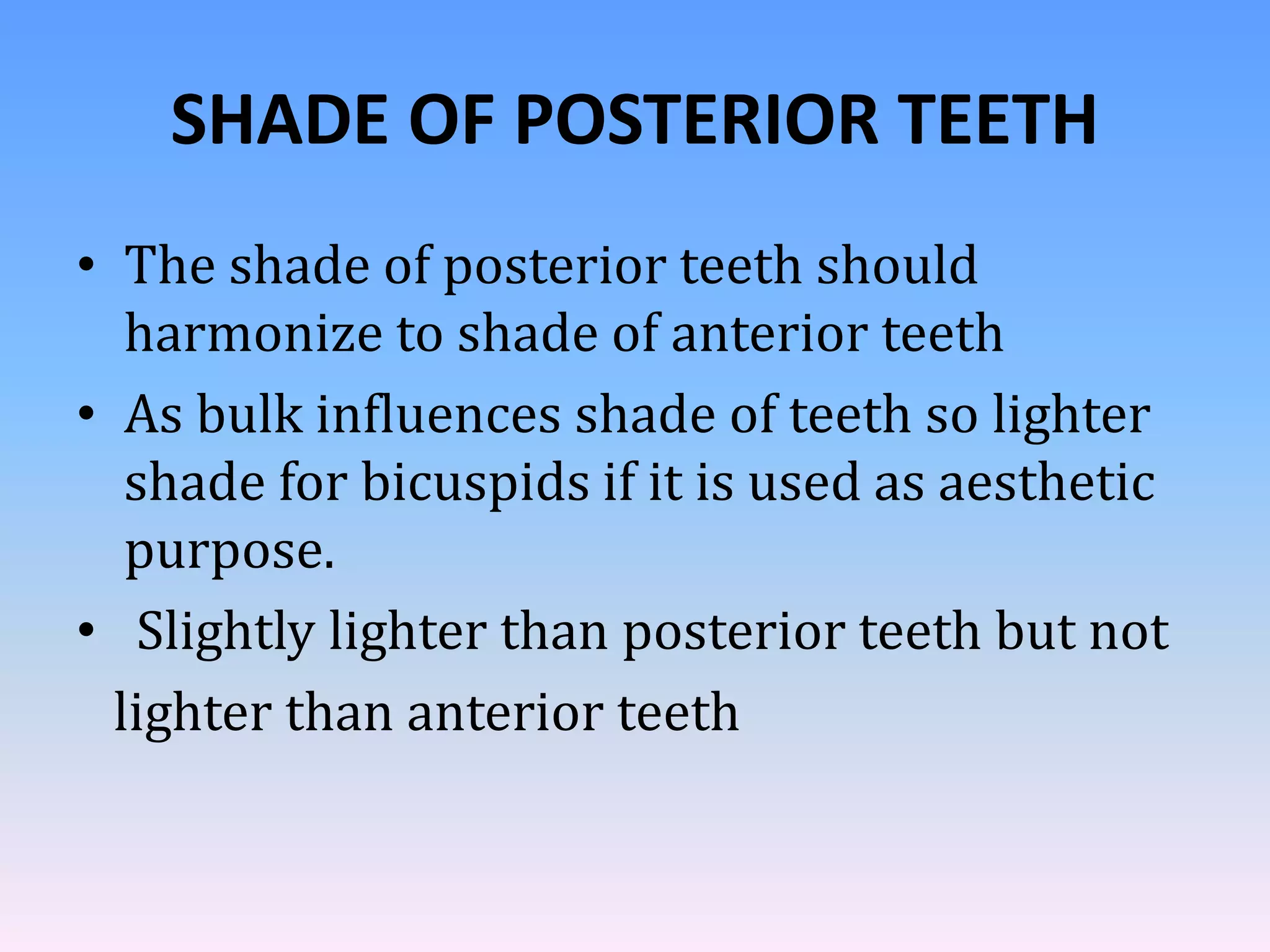 Post teeth selection | PPT | Dental Health | Diseases and Conditions