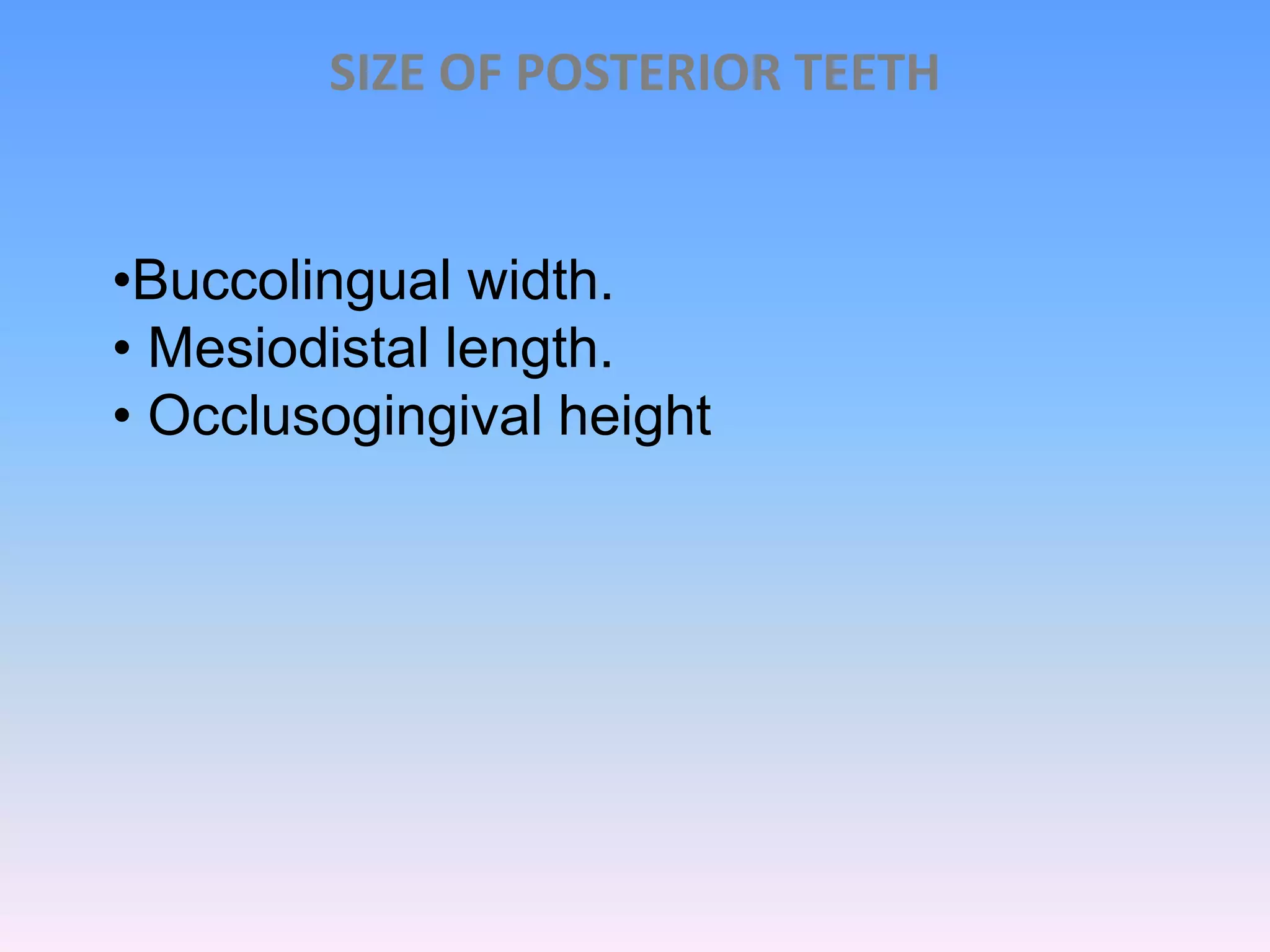 Post teeth selection | PPT | Dental Health | Diseases and Conditions