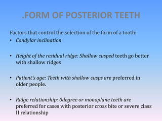 Post teeth selection | PPT | Dental Health | Diseases and Conditions