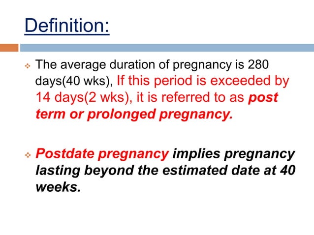Posttermpregnancy | PPT