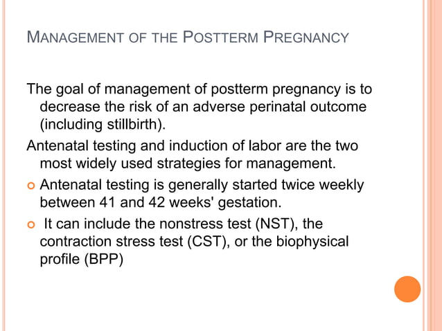 Postterm pregnancy | PPTX