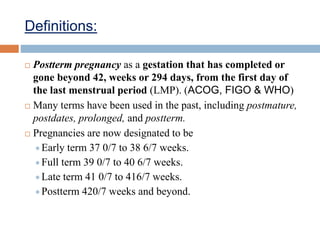 Post term pregnancy | PPT