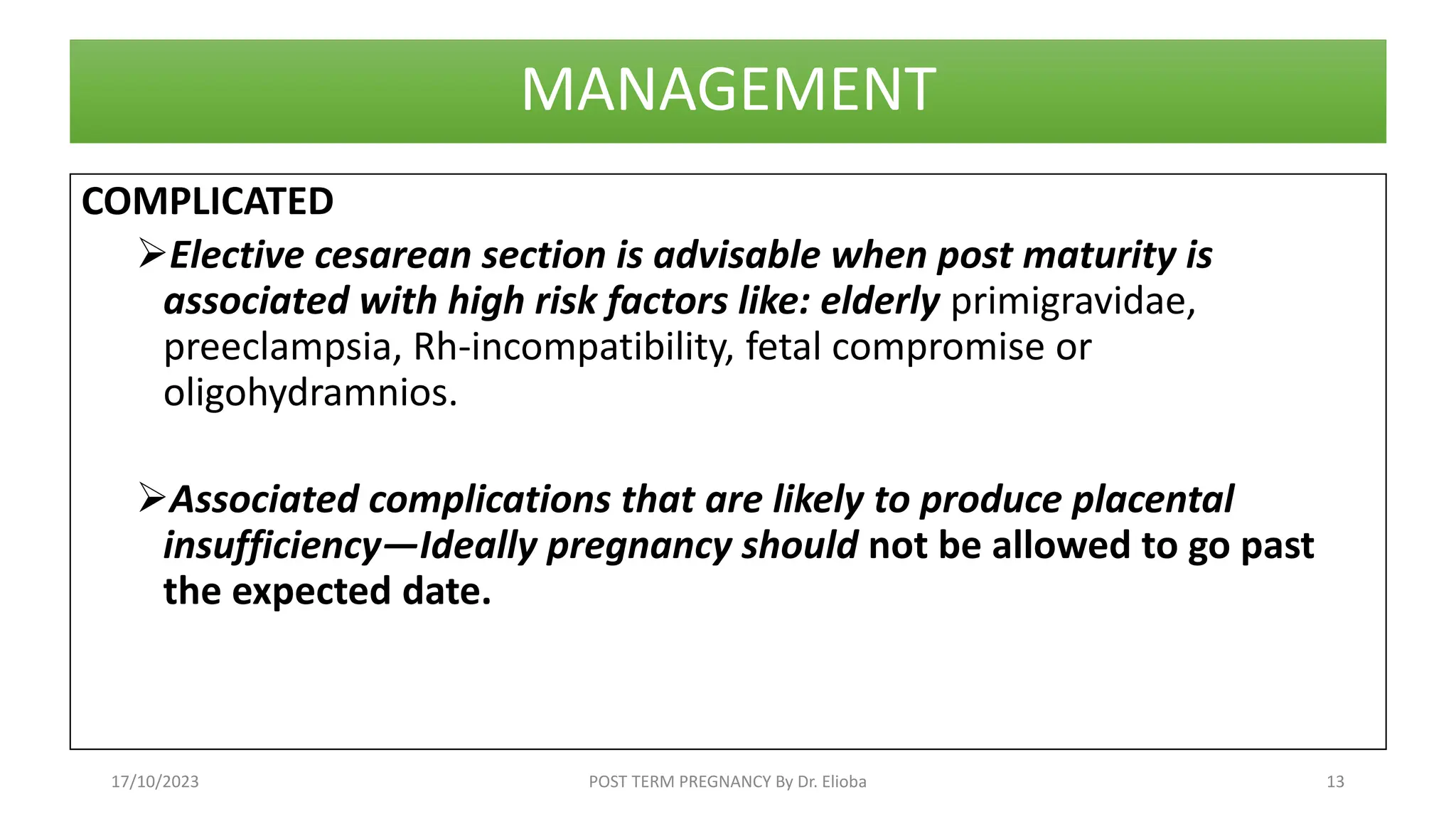 POST TERM PREGNANCY By Dr. Elioba.pptx