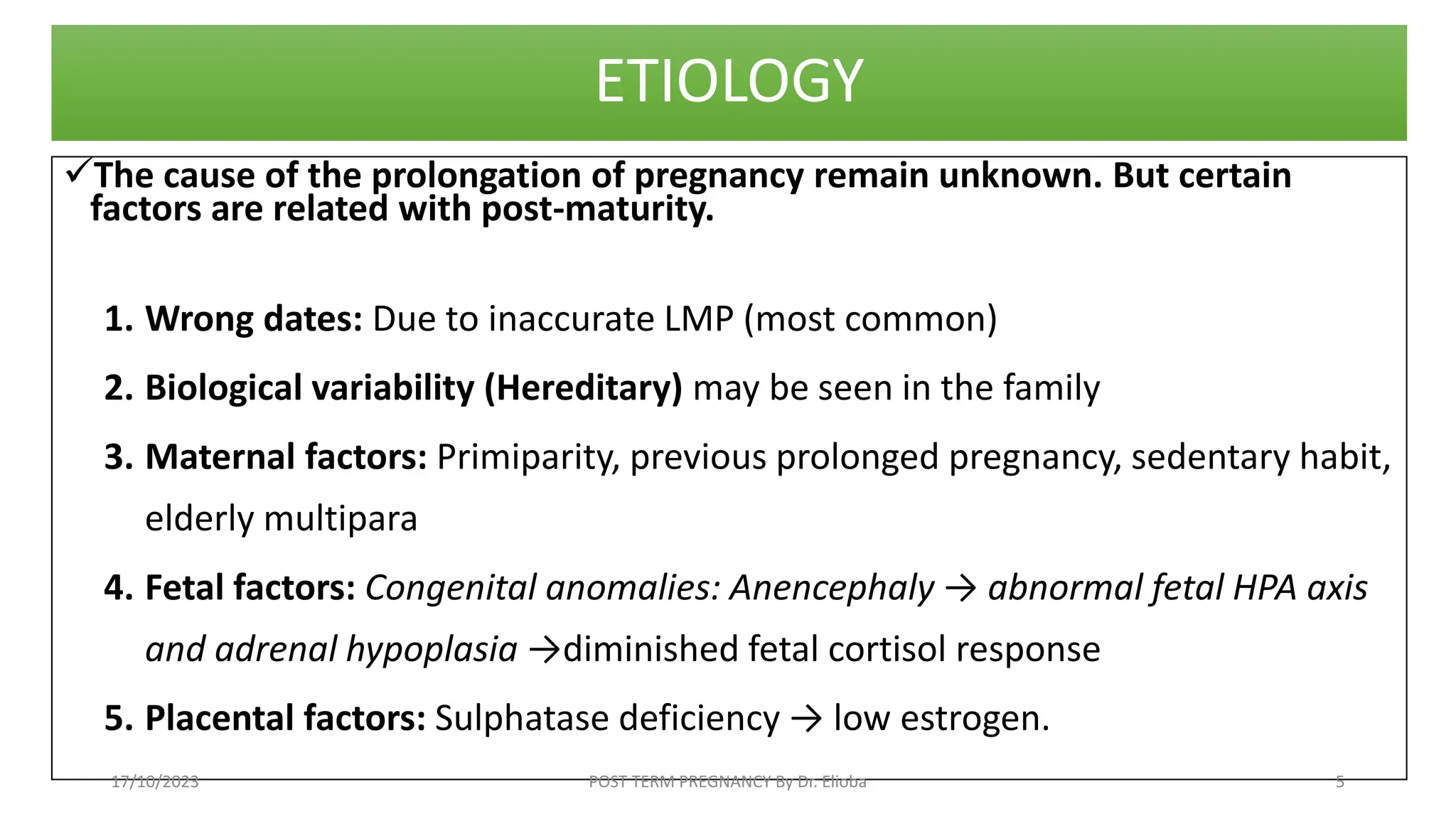 POST TERM PREGNANCY By Dr. Elioba.pptx