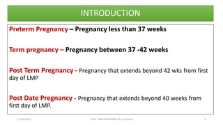 POST TERM PREGNANCY By Dr. Elioba.pptx