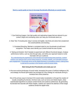 Thumbnails Transforming Social Media into a Lucrative Money-Making ...