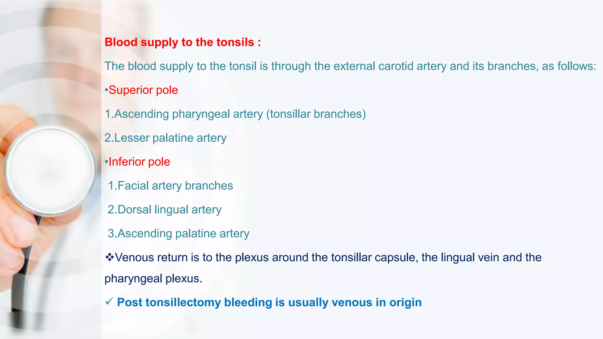 Post tonsillectomy bleed & anesthesia considerations | PPTX