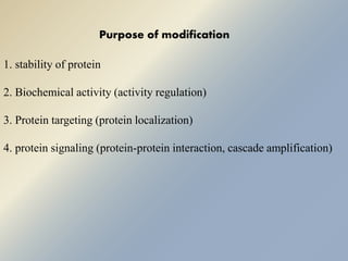 Post tranlational modification | PPTX