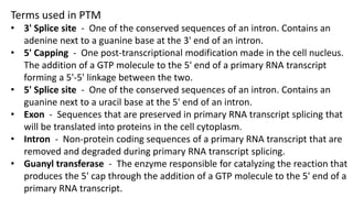 Post transcriptional modification | PPTX