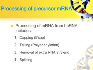 Post transcriptional modifications | PPTX