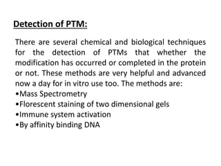 Post translational modification | PPTX