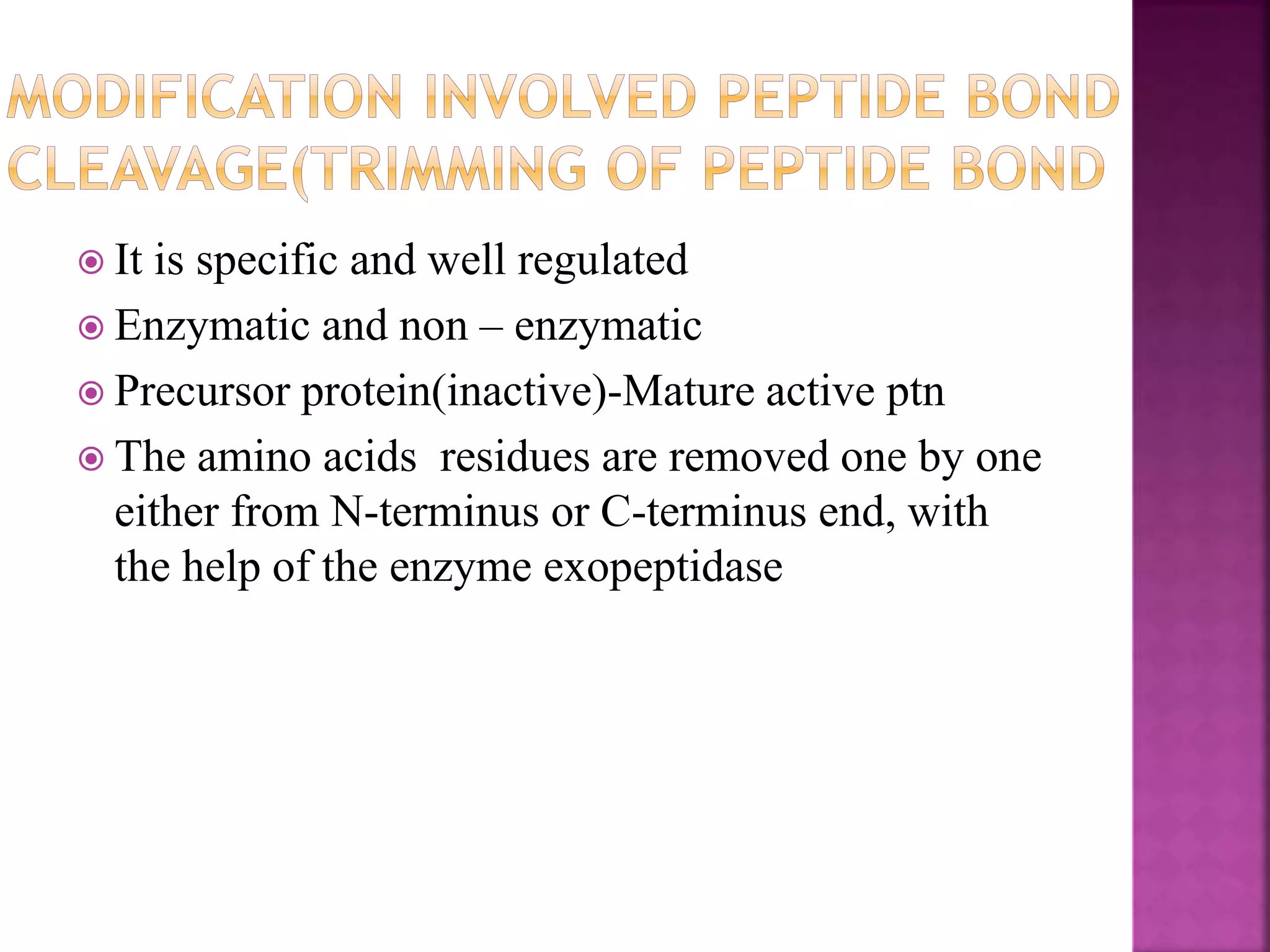 Post translational modification/PTM/protein modifications | PPT Post translational modification/PTM/protein modifications | PPT