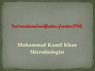 Post translational modification of protien | PPTX