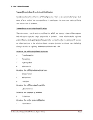 Post translational modifications | PDF