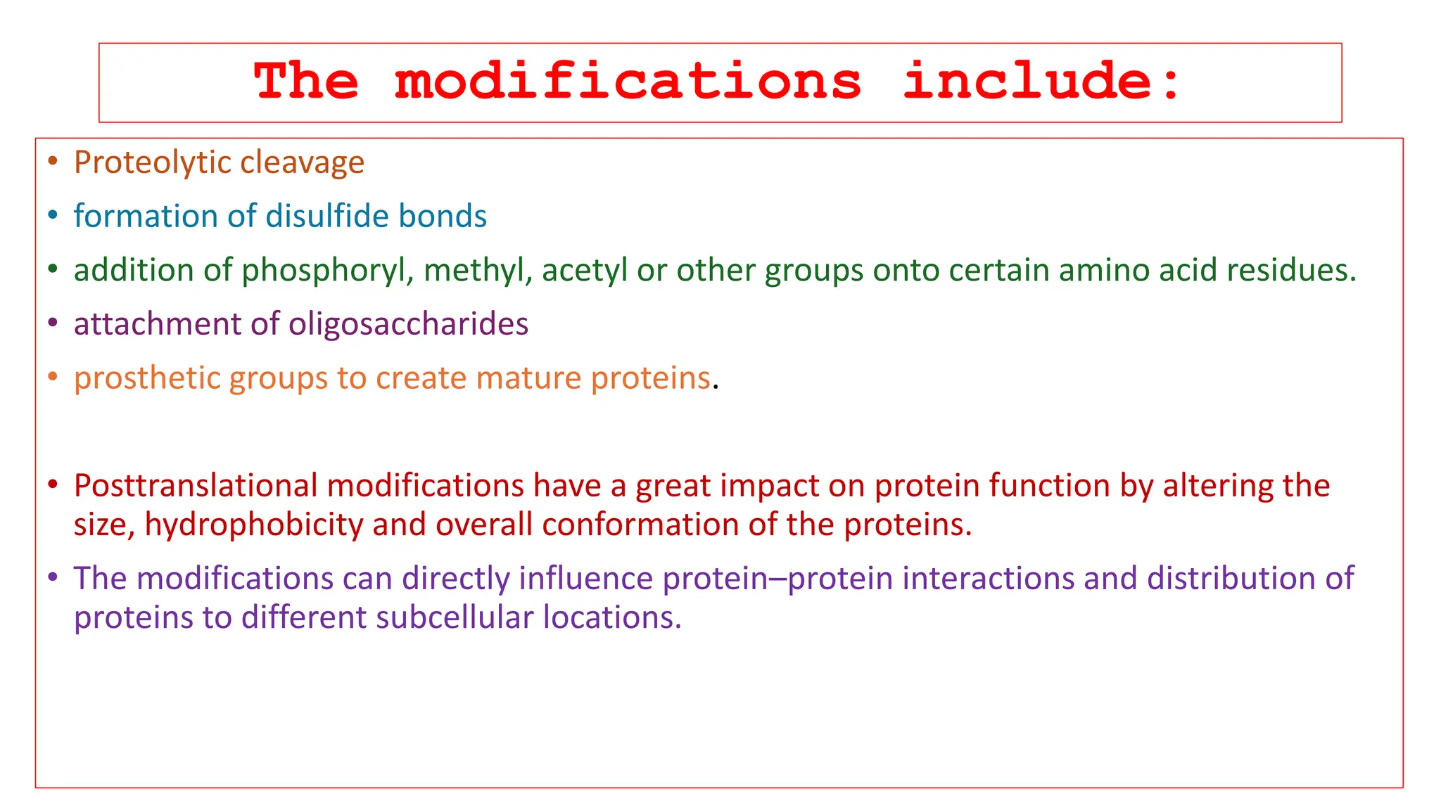 Posttranslational Modifications Bioinformatics Ppt