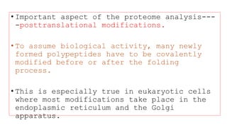 Posttranslational Modifications . Bioinformatics | PPT