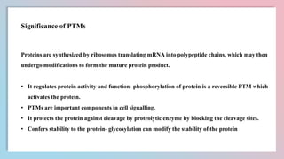 Post translation modification by Suyash Garg | PPT