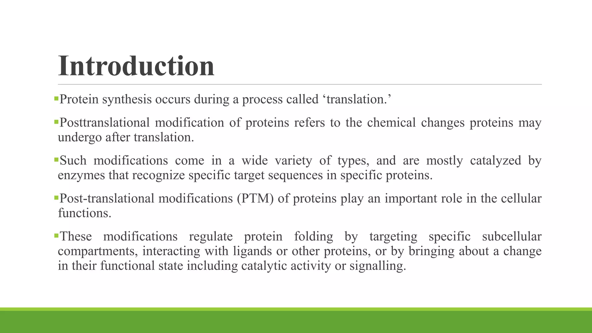 Post translation modification of protein | PPTX