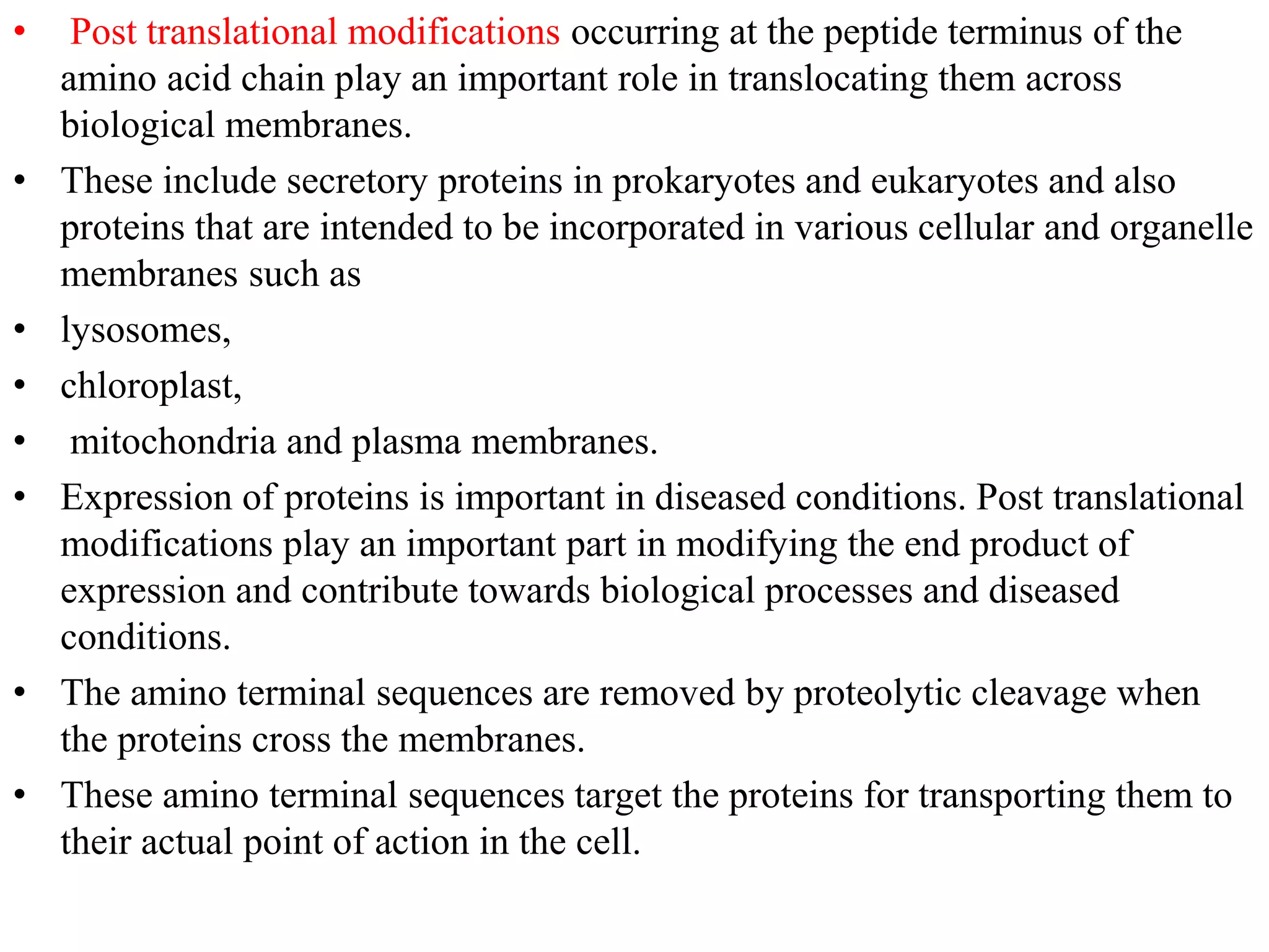 Post translation modifications(molecular biology) | PPTX