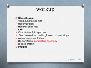 Post traumatic csf leak & bsf mgt update finalllpptx | PPTX | Death ...