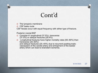 Post traumatic csf leak & bsf mgt update finalllpptx | PPTX