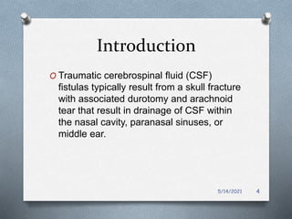 Post traumatic csf leak & bsf mgt update finalllpptx | PPTX | Death ...