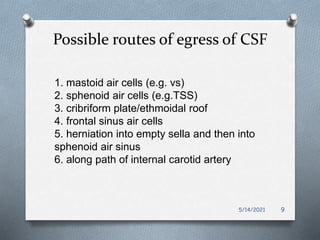 Post traumatic csf leak & bsf mgt update finalllpptx | PPTX | Death ...