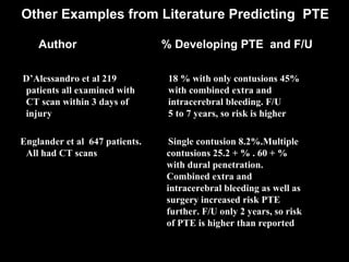 Lecture on post traumatic epilepsy | PPT