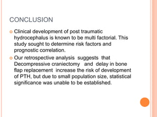 Post traumatic hydrocephalus | PPTX