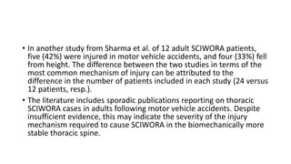 Posttraumatic spinal cord injury without radiographic abnormality | PPTX