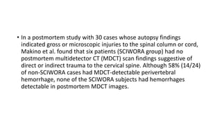 Posttraumatic spinal cord injury without radiographic abnormality | PPTX