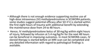 Posttraumatic spinal cord injury without radiographic abnormality | PPTX