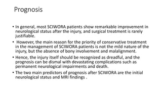 Posttraumatic spinal cord injury without radiographic abnormality | PPTX