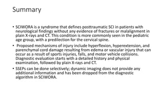 Posttraumatic spinal cord injury without radiographic abnormality | PPTX