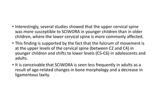 Posttraumatic spinal cord injury without radiographic abnormality | PPTX