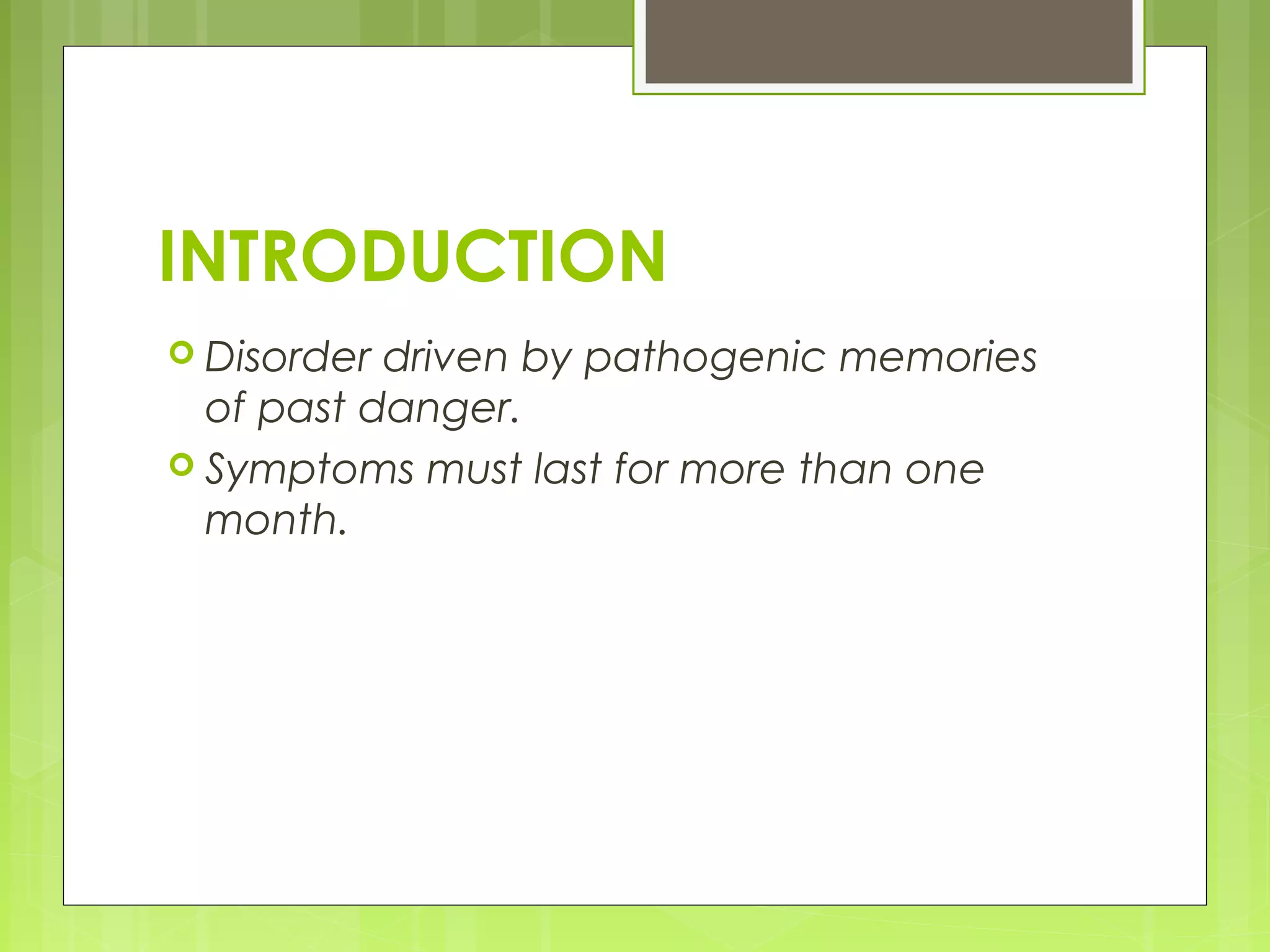 Post traumatic stress | PPT
