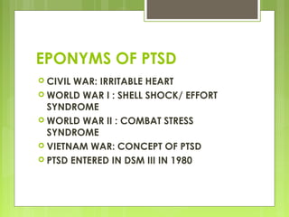 Post traumatic stress | PPT