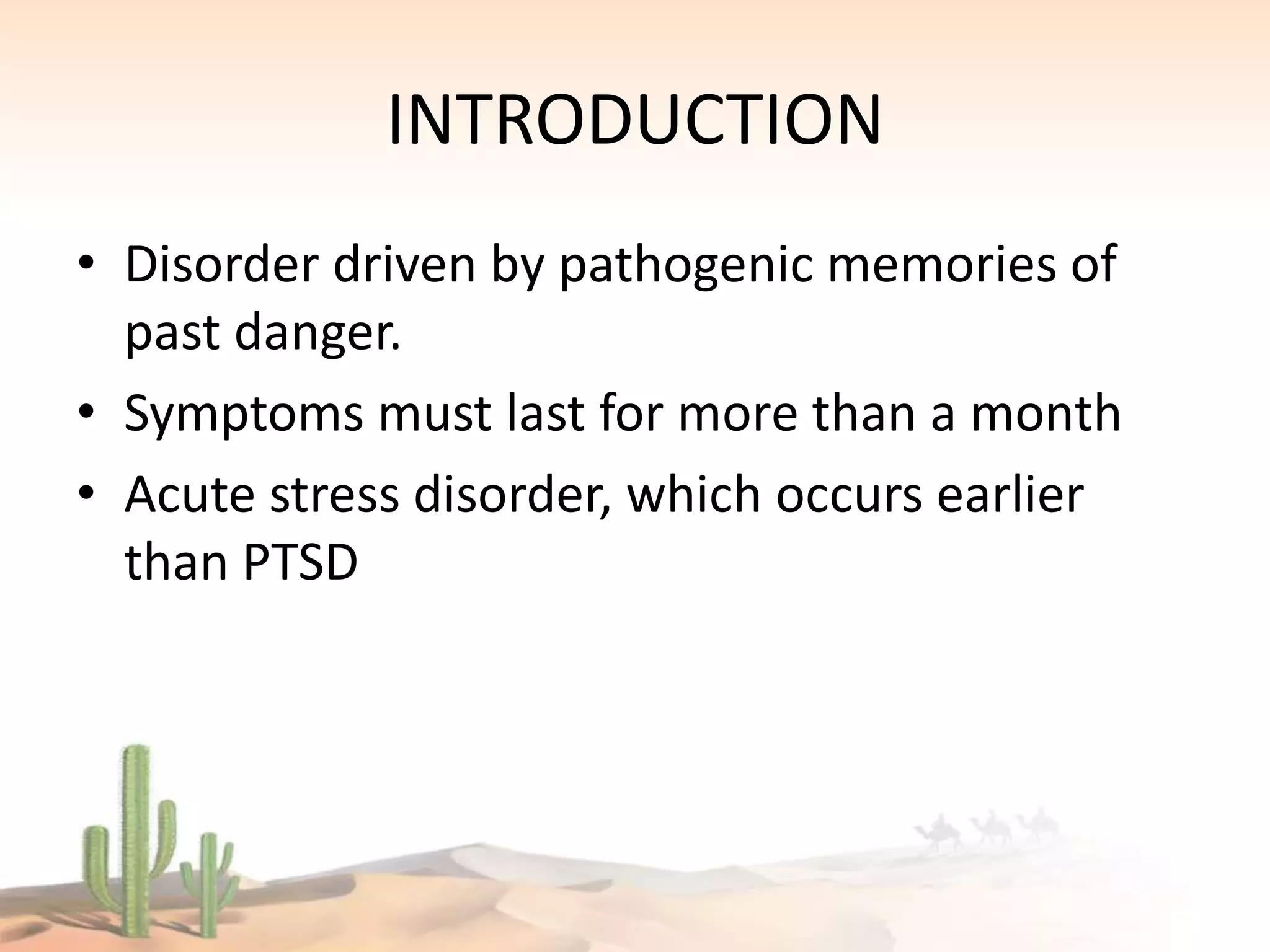 Post traumatic stress disorder-ppt | PPTX