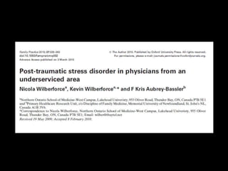 Post traumatic stress disorder | PPTX