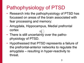 Post traumatic stress disorder | PPTX | Brain and Nervous System ...