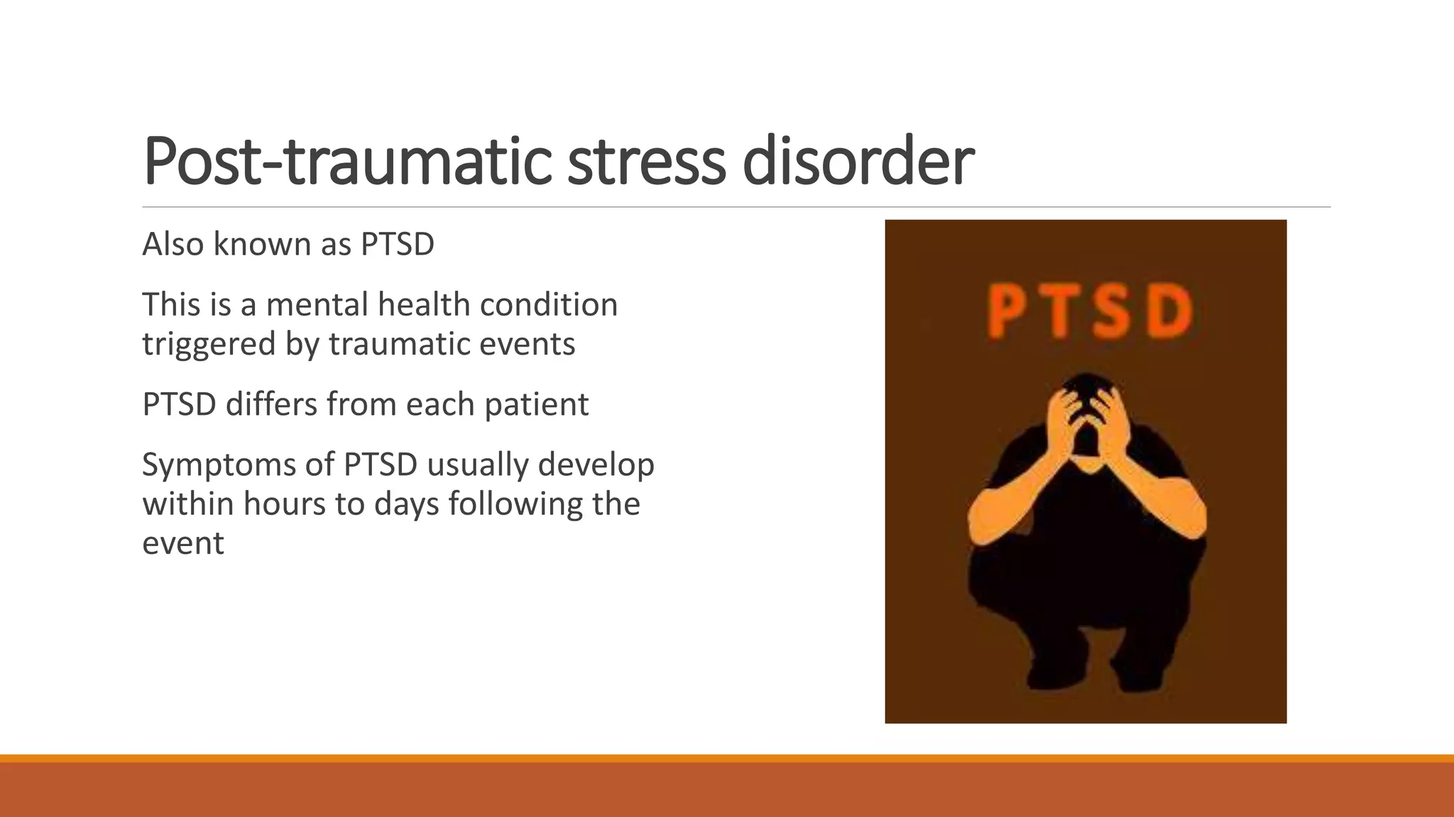 Post traumatic stress disorder | PPT