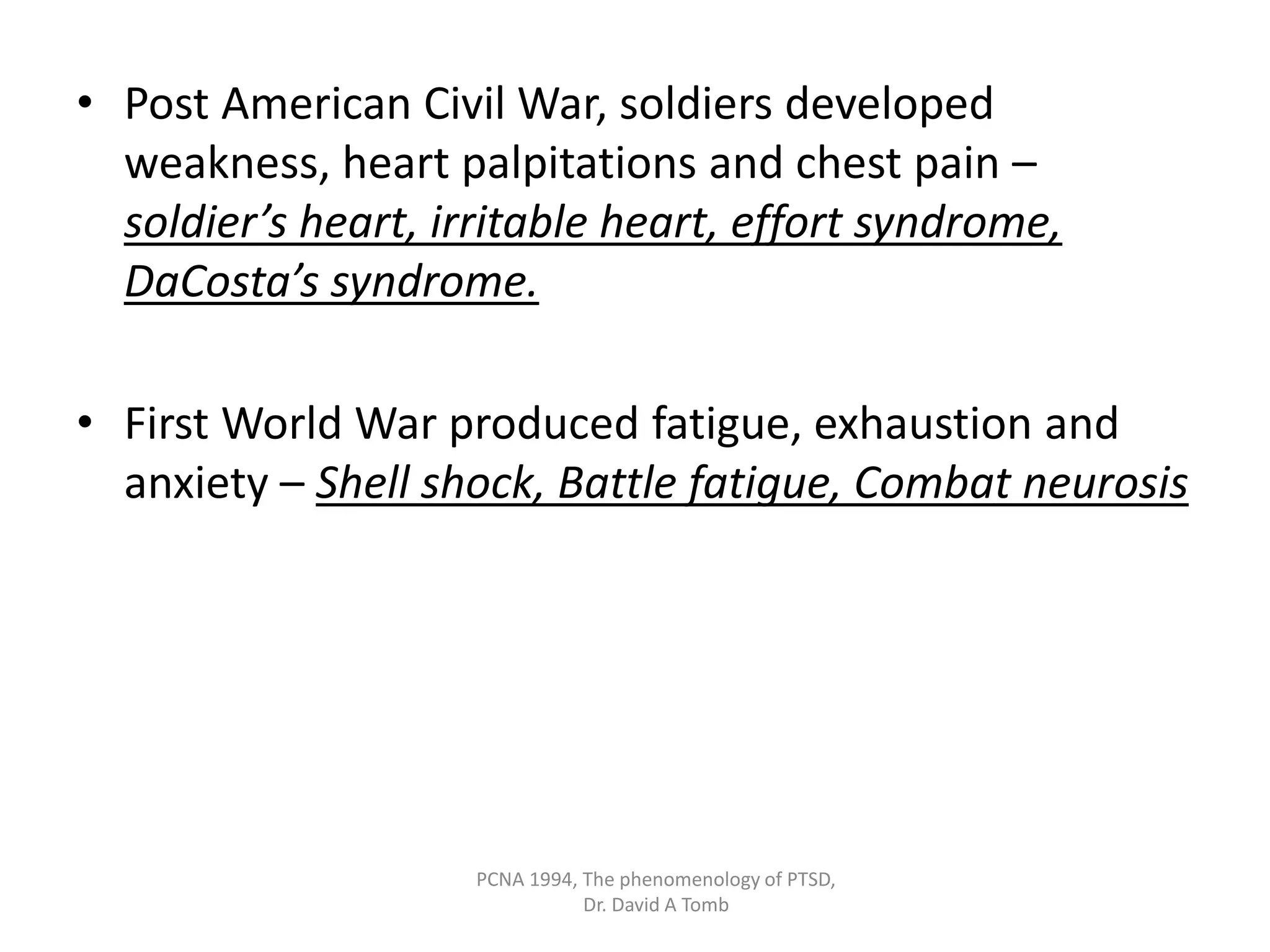 Post traumatic stress disorder | PPTX