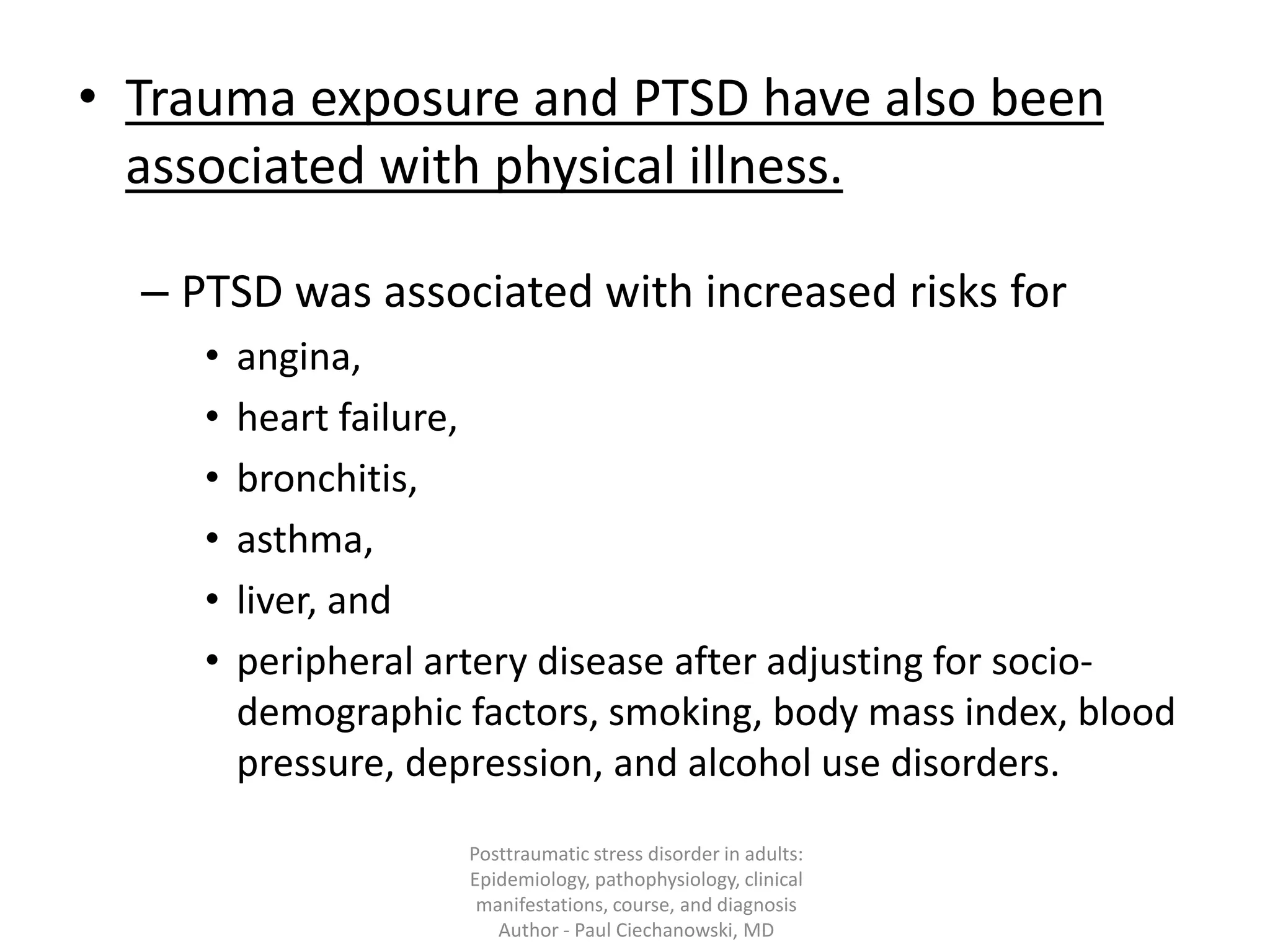 Post traumatic stress disorder | PPTX | Mental Health | Diseases and ...