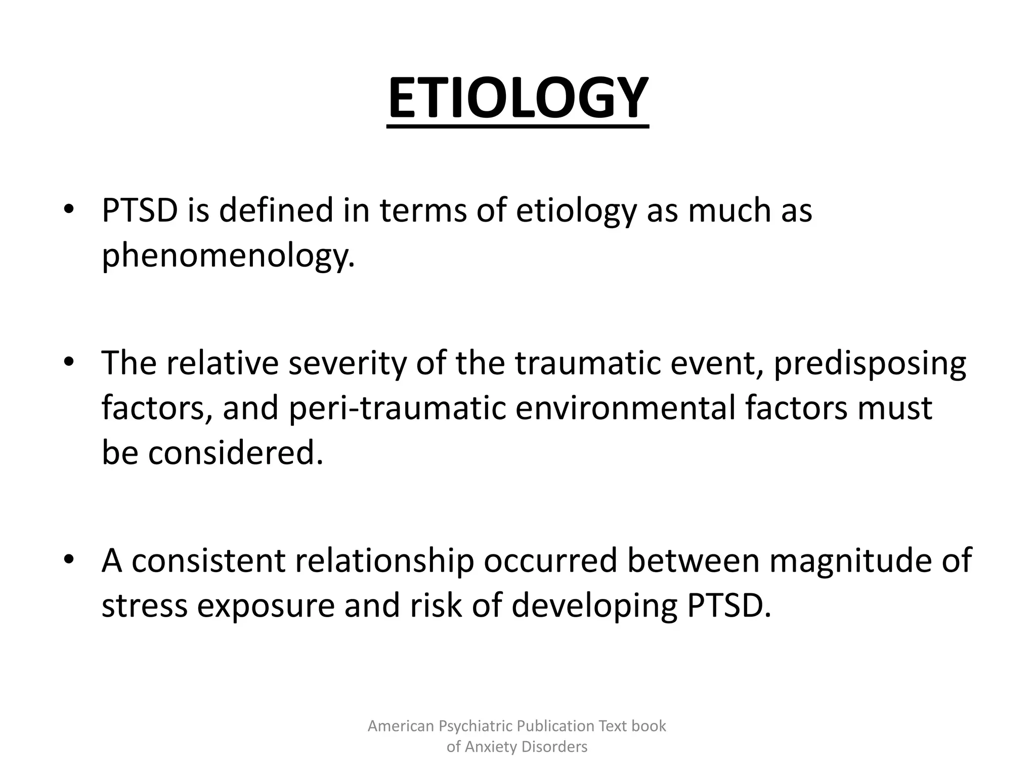 Post traumatic stress disorder | PPTX