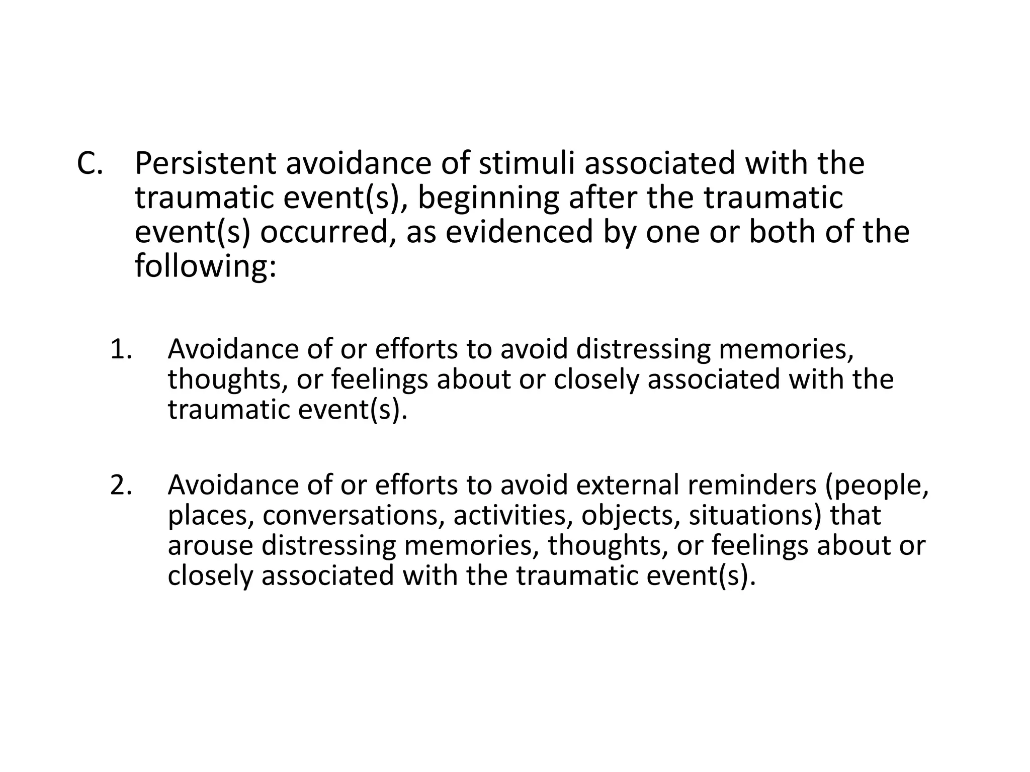 Post traumatic stress disorder | PPTX