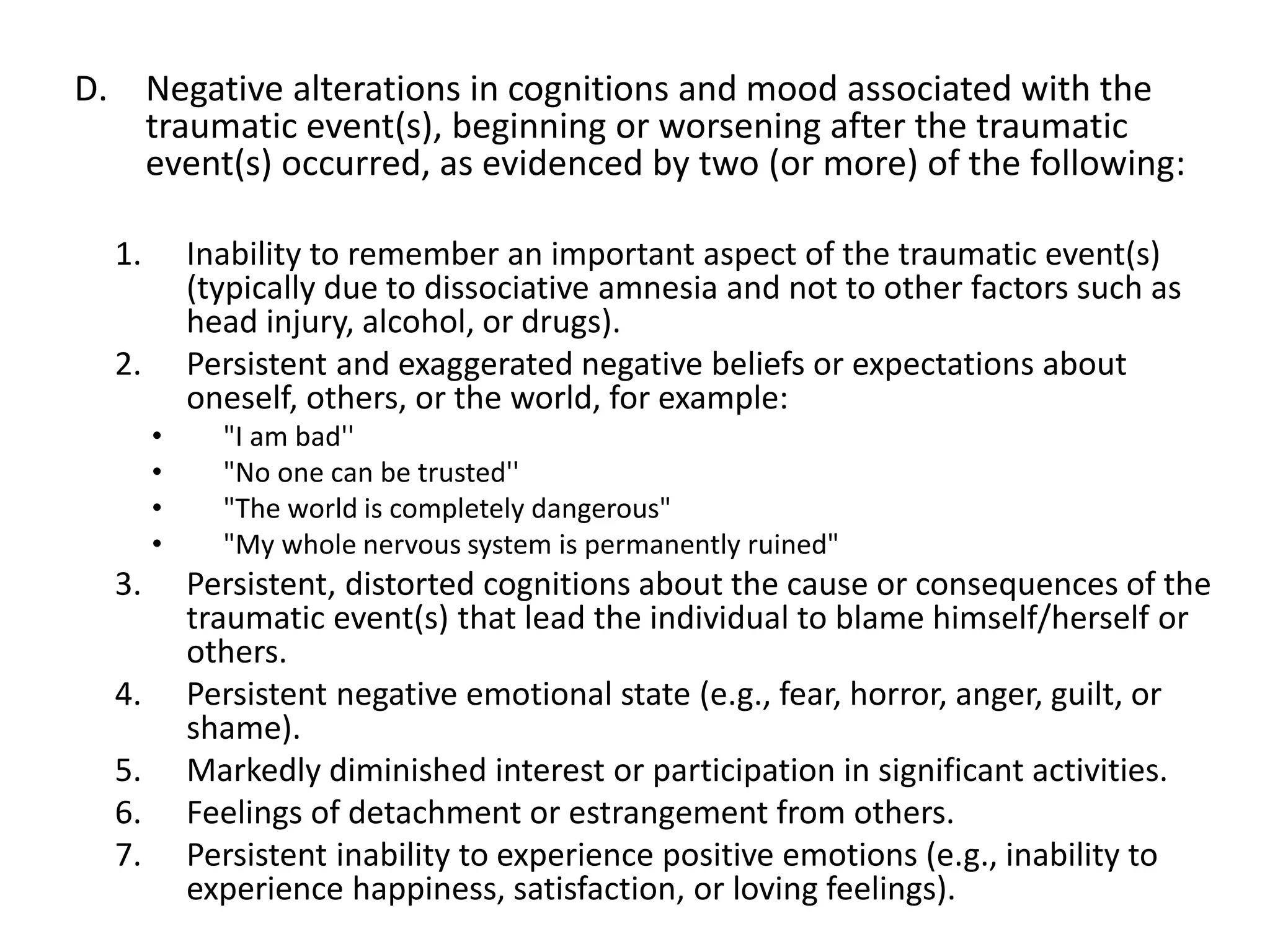 Post traumatic stress disorder | PPTX