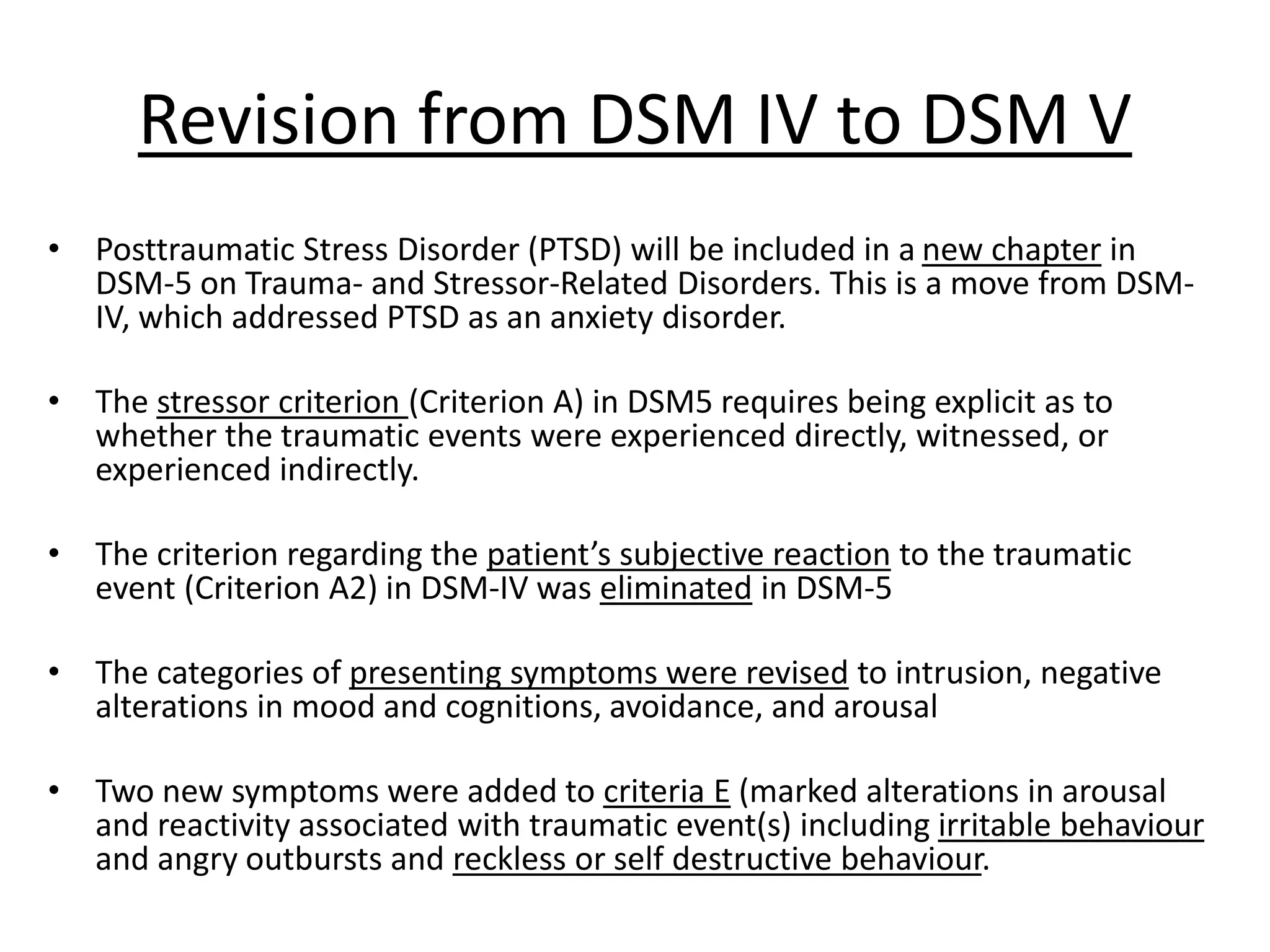 Post traumatic stress disorder | PPTX