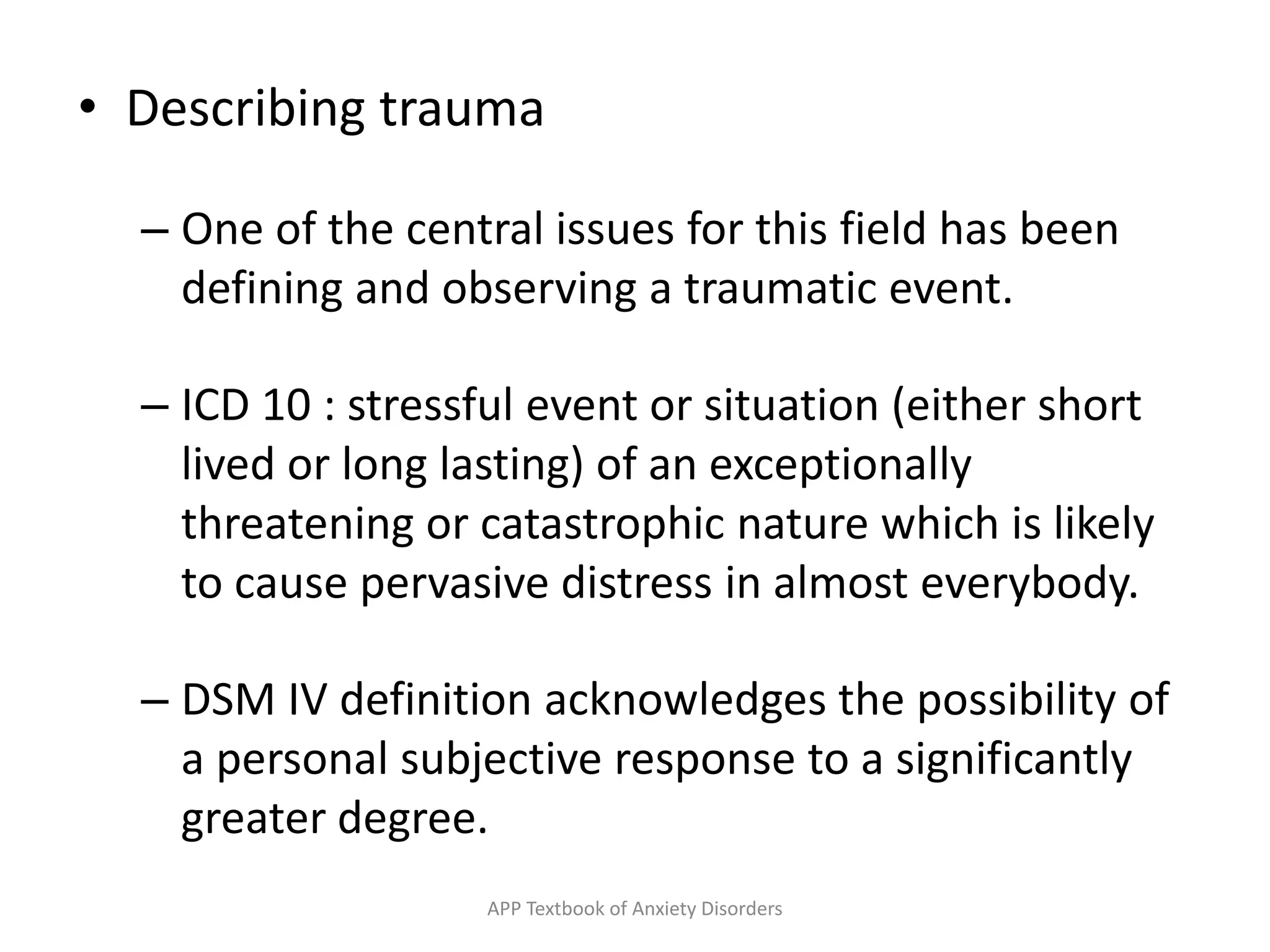 Post traumatic stress disorder | PPTX